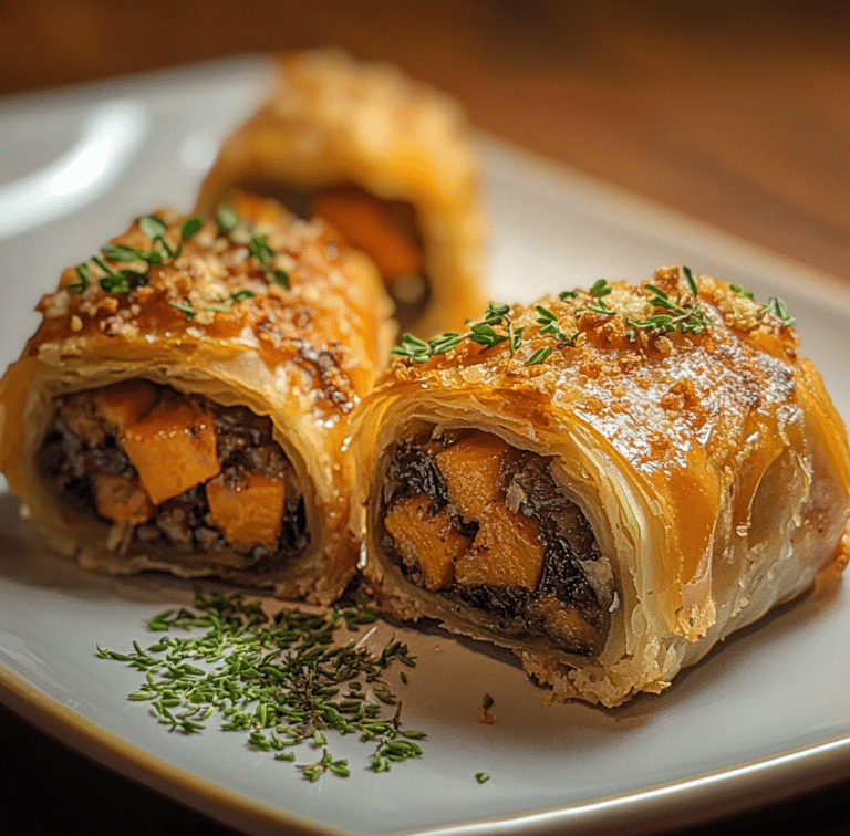 Sweet Potato Duxelles Puff Bombs: Flaky Delight