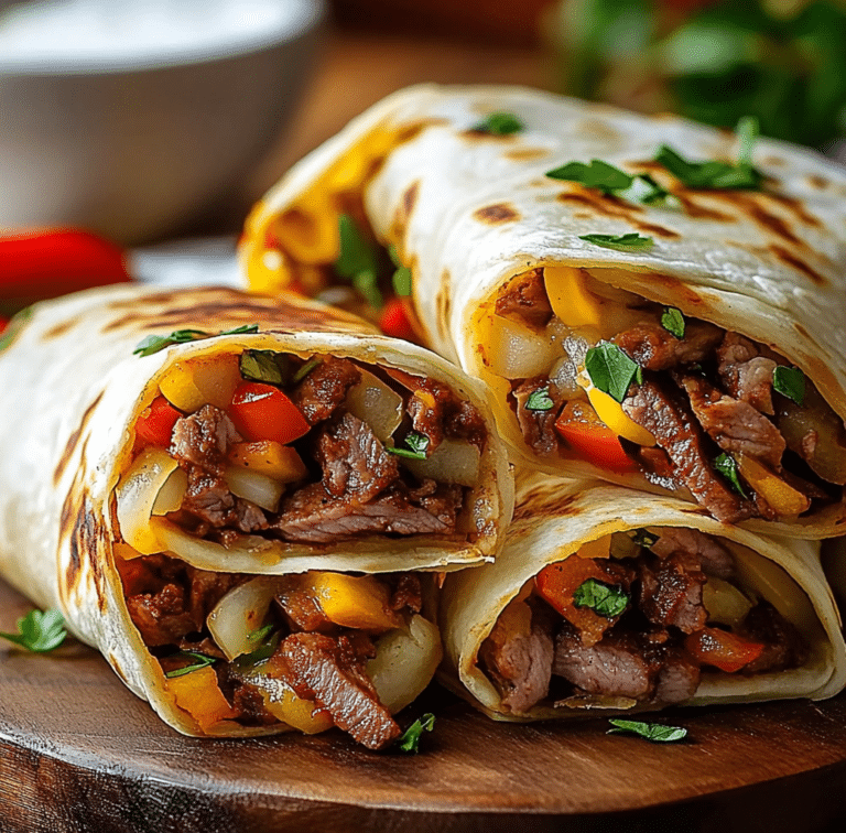 Crispy Philly Cheesesteak Grilled Wraps Recipe