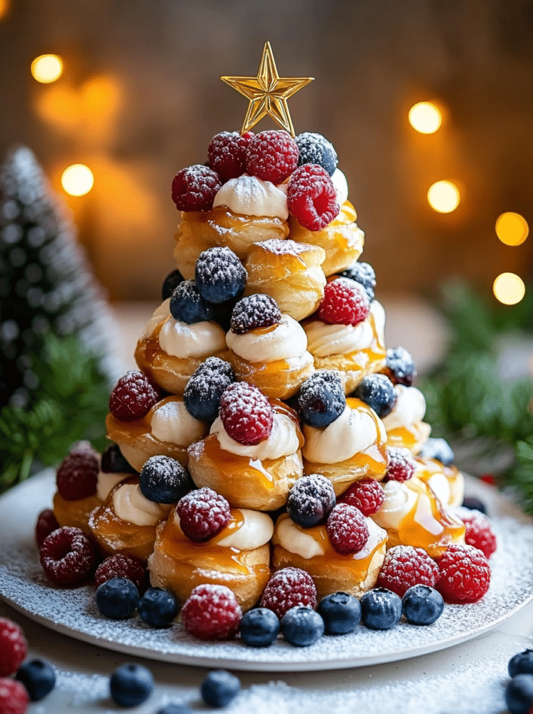 Layered Choux Pastry Tower - A Stunning Dessert Delight