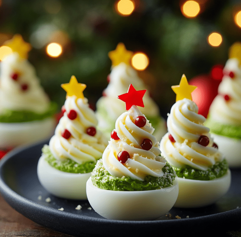 Deviled Egg Christmas Trees - Festive Appetizer